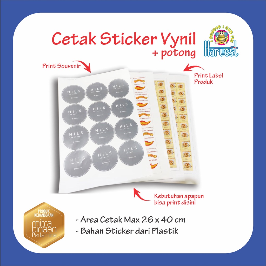 Jual Cetak Print Sticker Vynil Full Colour Uk A3+ High Res Cutting ...