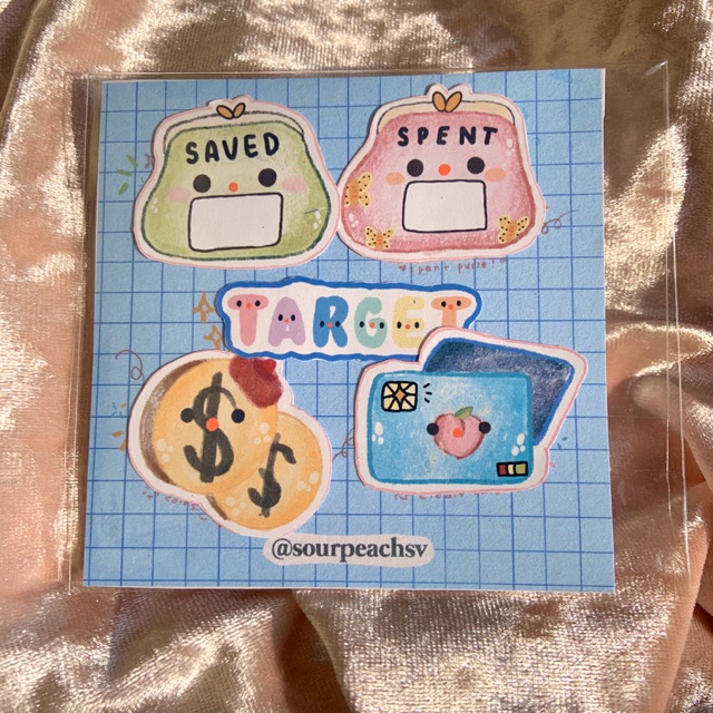 Jual Saving Money Sticker Set by @sourpeachsv | Shopee Indonesia