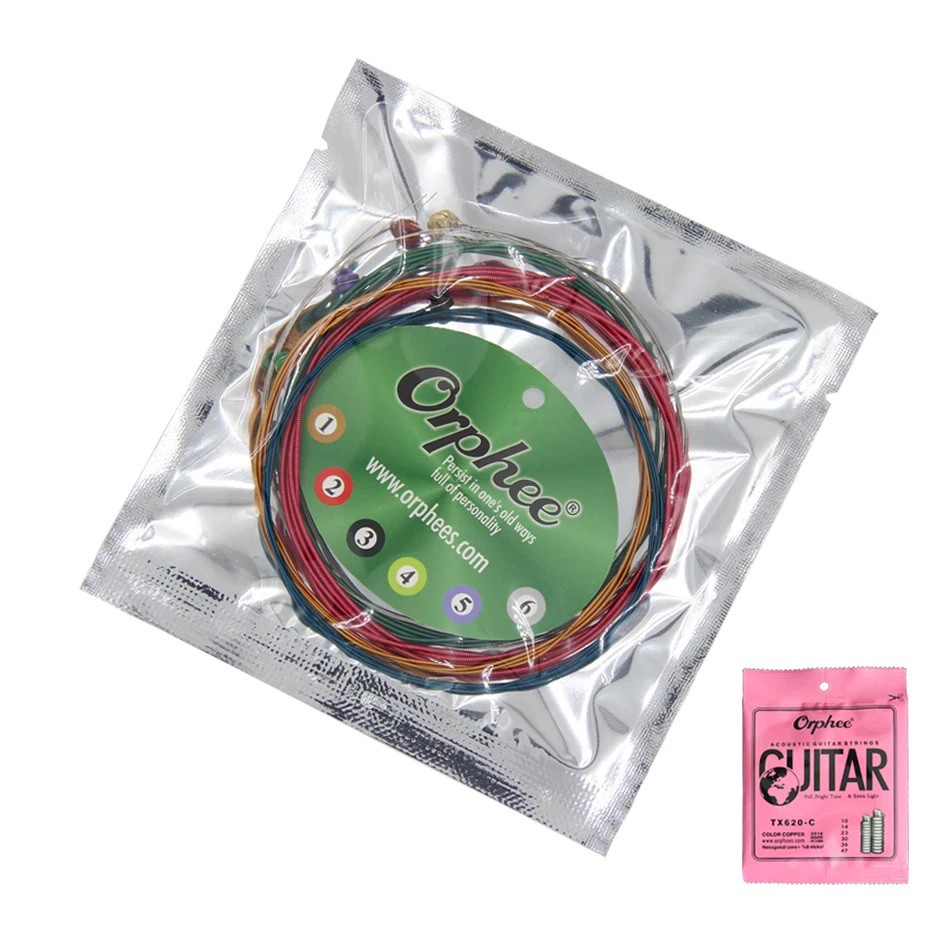 Jual Orphee TX620-C 10-47 Senar Gitar Akustik String Warna Warni ...