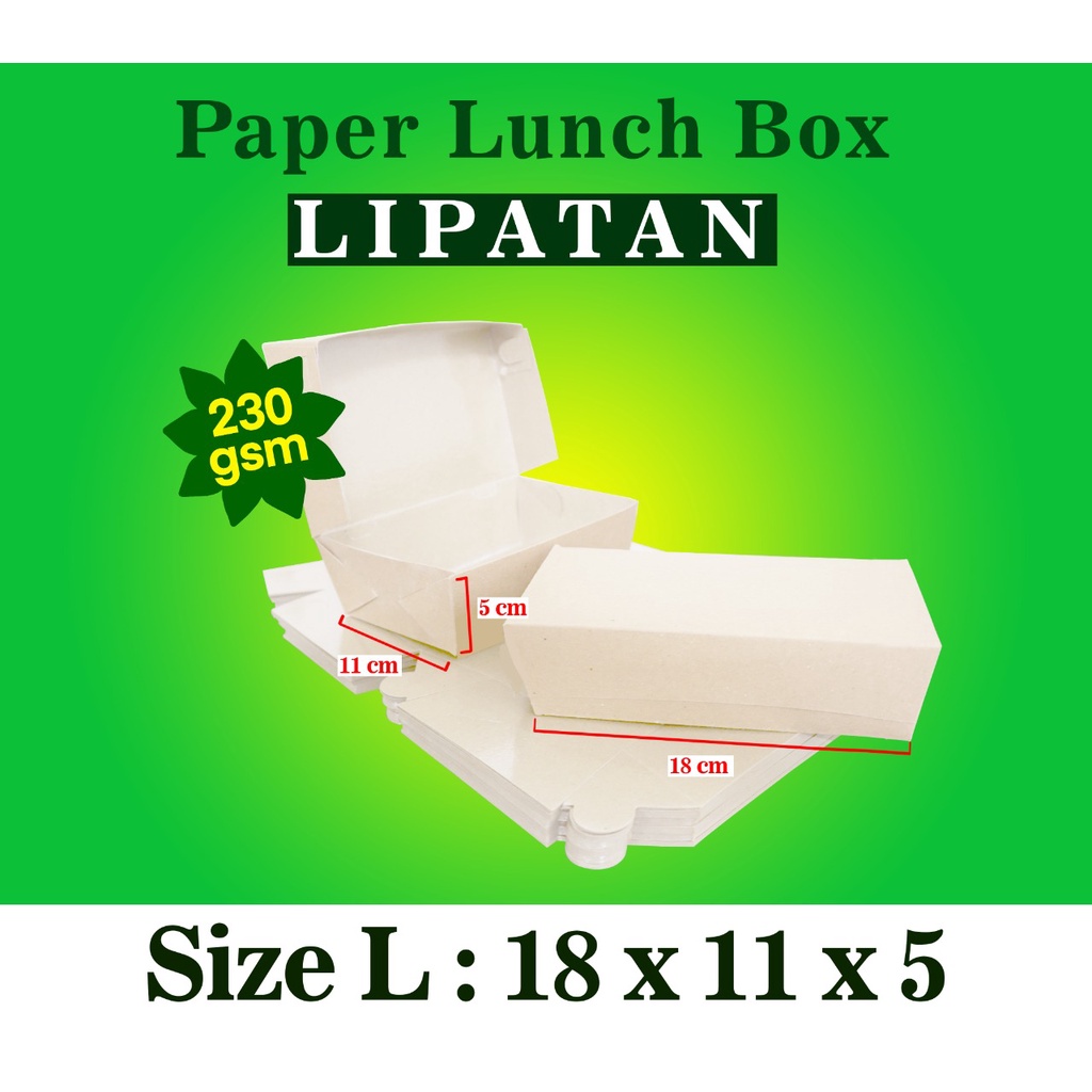 Jual Lunch Box Ivory Lipatan/Lembaran L-Box Makanan Putih Lembaran L ...