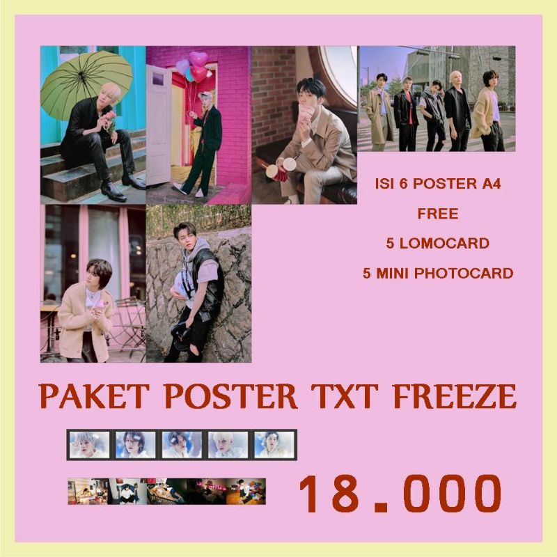 Jual PAKET POSTER TXT FREEZE | Shopee Indonesia