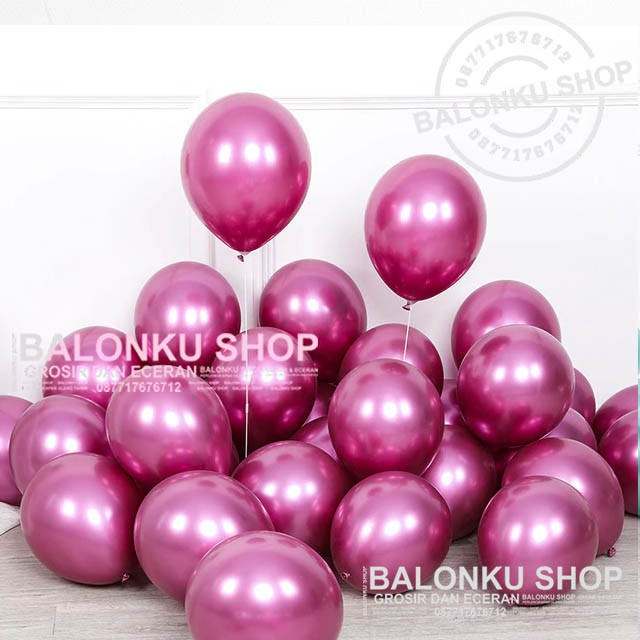 Jual Balon Chrome Pink / Balon Metalik Chrome / Balon Latex Chrome ...