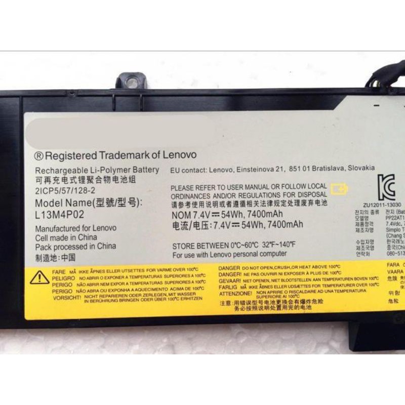 Jual baterai Genuine L13N4P01 L13M4P02 Battery For Lenovo flex 3 series ...