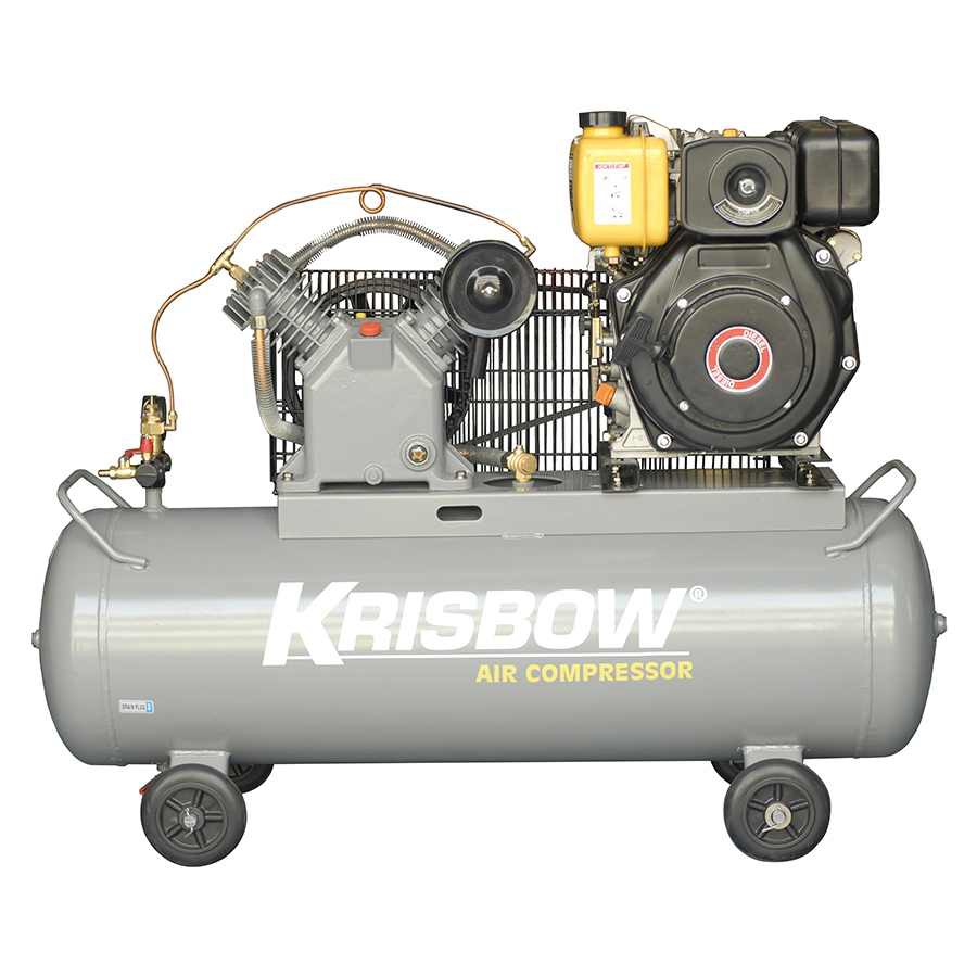 Jual COMPRESSOR 3HP 120L 12BAR DIESEL KRISBOW 10050367 + Packing Kayu ...