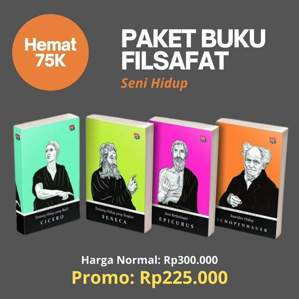 Jual PAKET BUKU FILSAFAT SENI HIDUP (4 BUKU) - Cicero, Seneca, Epicurus ...