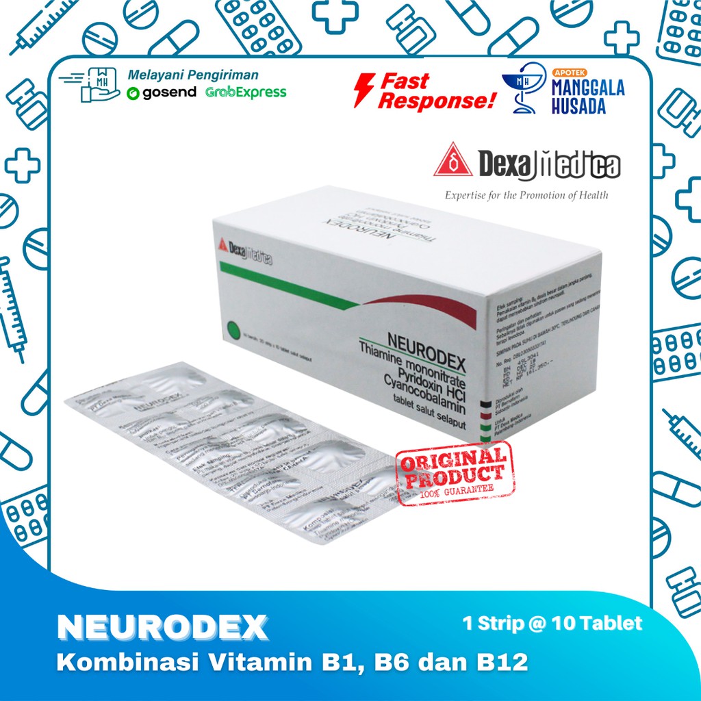 Jual NEURODEX VITAMIN B PER STRIP @ 10 TABLET | Shopee Indonesia