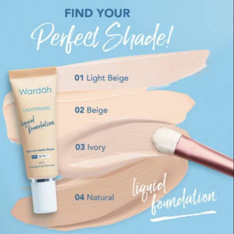 Jual WARDAH LIGHTENING LIQUID FOUNDATION 100%ORIGINAL | Shopee Indonesia