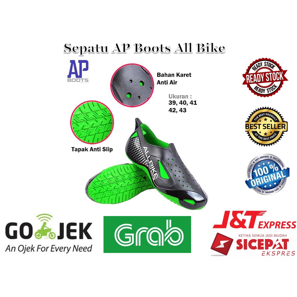 Jual Sepatu Bikers AP BOOTS ALLBIKE SEPEDA Sepatu Tahan Air Sepatu ...