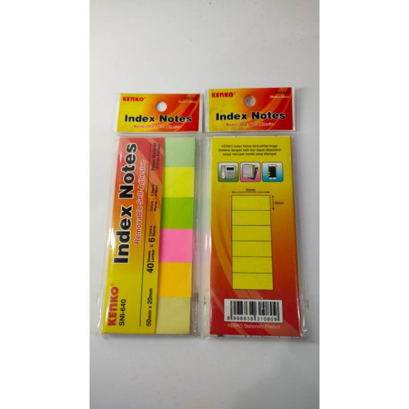 Jual Index Kenko SNI-640/ Transparent / Sticky Note/ Penanda Kertas ...