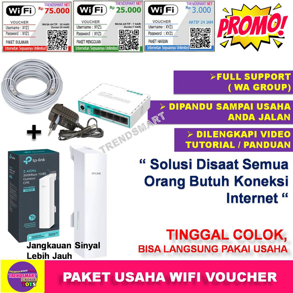 Jual PAKET USAHA WIFI VOUCHER VOCER HOTSPOT INTERNET GSM RT RW NET ...