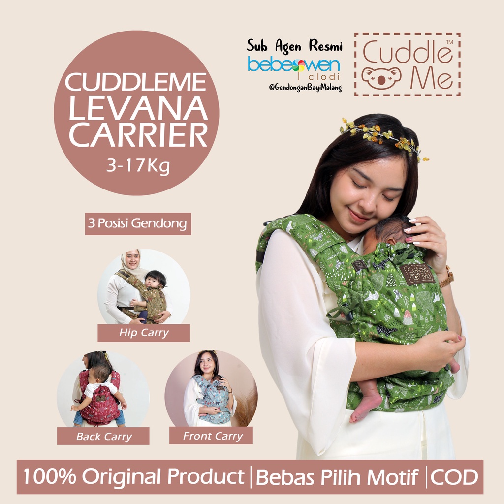 Jual Cuddleme Levana Carrier Gendongan Newbe ( bb 3kg ) sampai 17kg | Shopee Indonesia