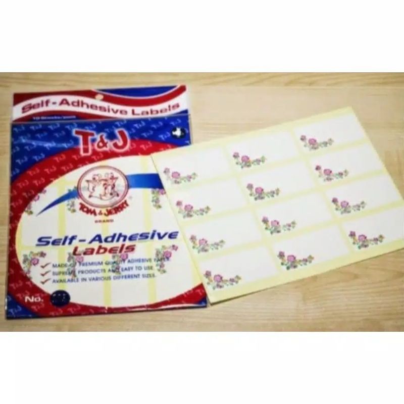 Jual Label Undangan T&J 103 Motif Bunga Sticker Label T&J Motif Bunga ...