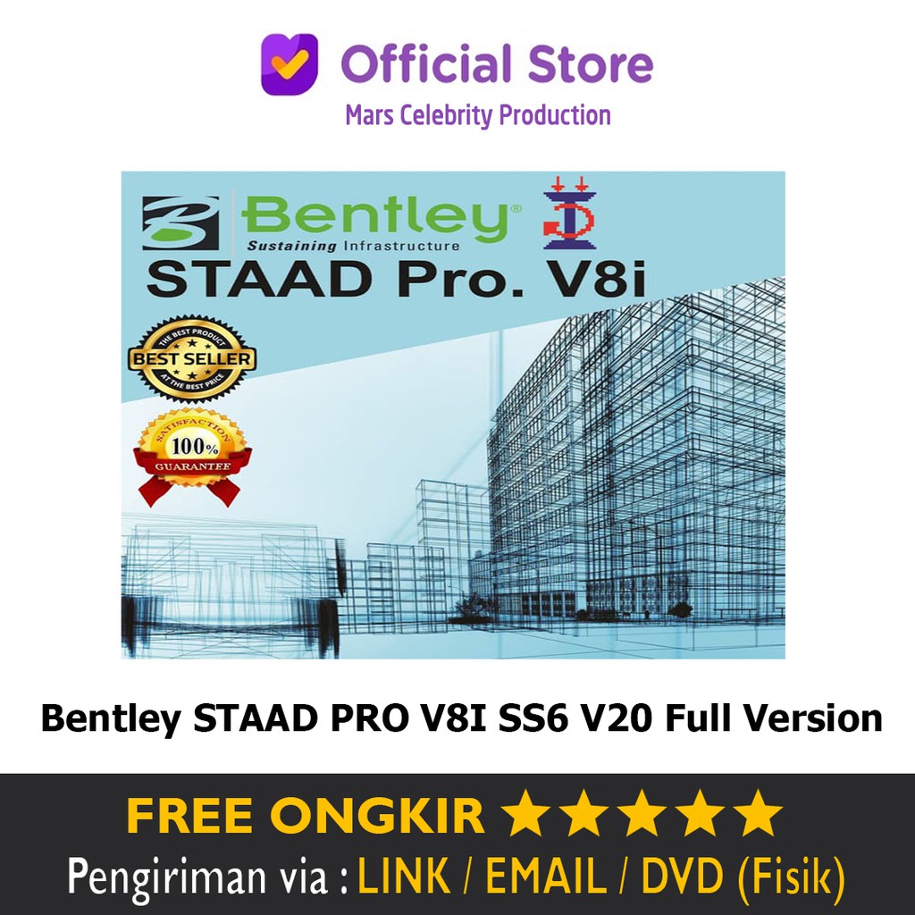 Jual Software Bentley STAAD PRO V8i SS6 V20 Full Version Premium ...
