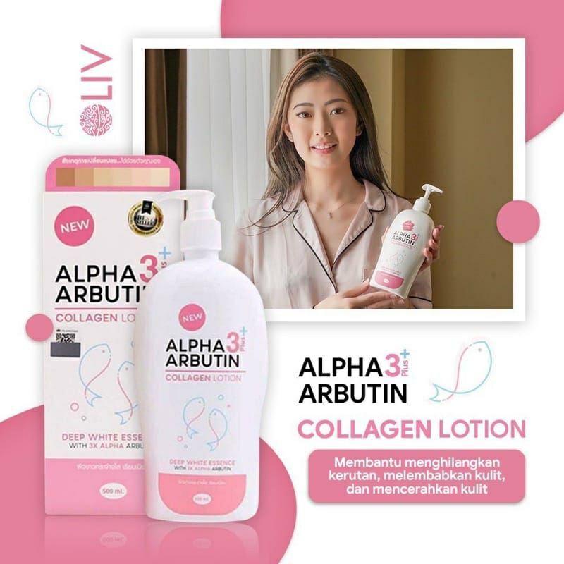 Jual HB Alpha Arbutin 3Plus Collagrn Whitening Body Lotion 500ml ...