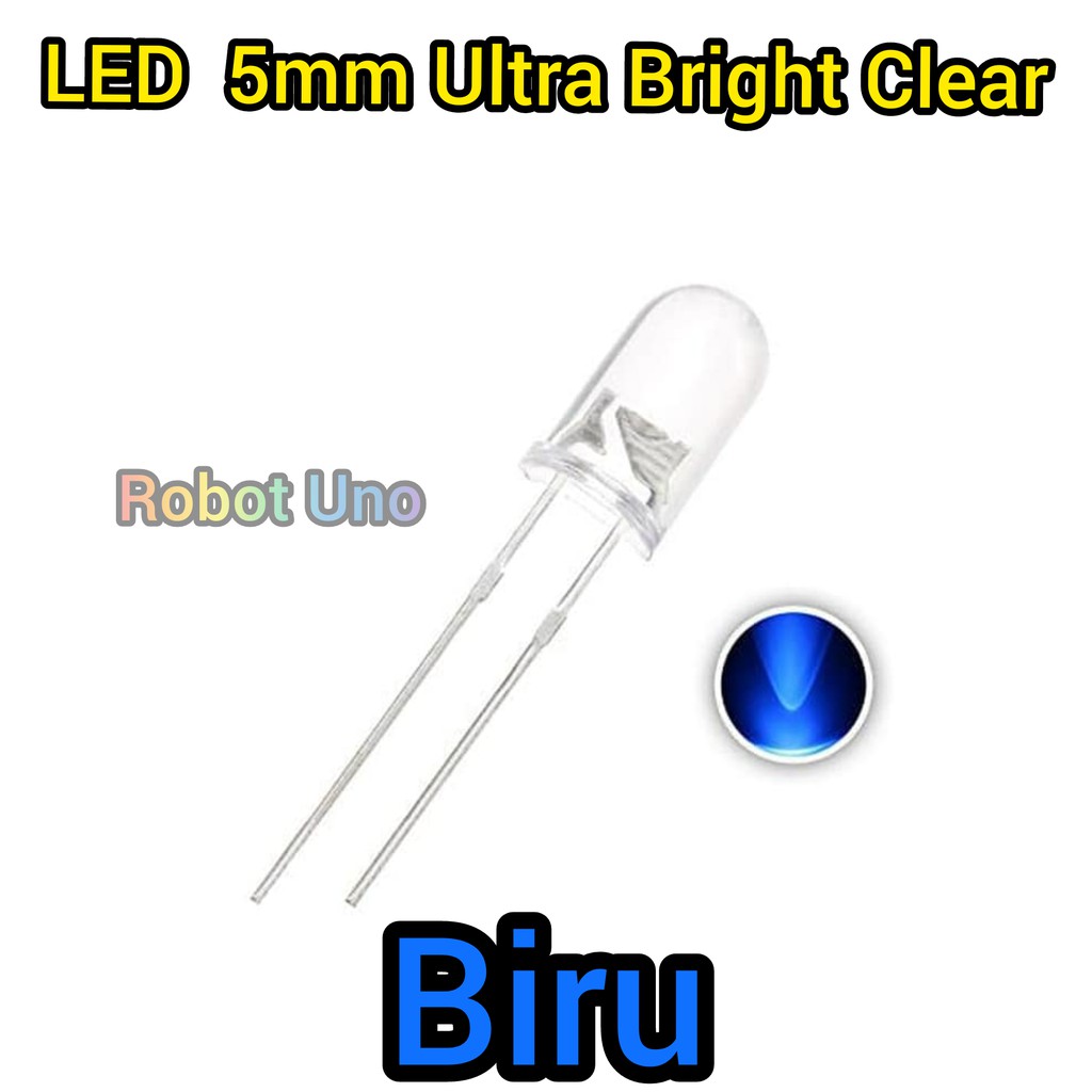 Jual LED 5mm Ultra Bright Clear Nyala Biru | Shopee Indonesia