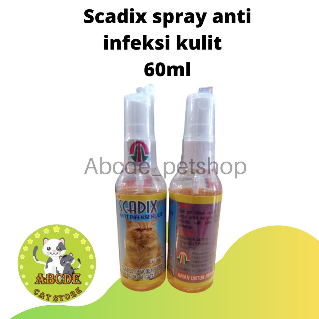 Jual SCADIX SPRAY 60 ML Obat Anti Infeksi Penyakit Kulit Kucing ...