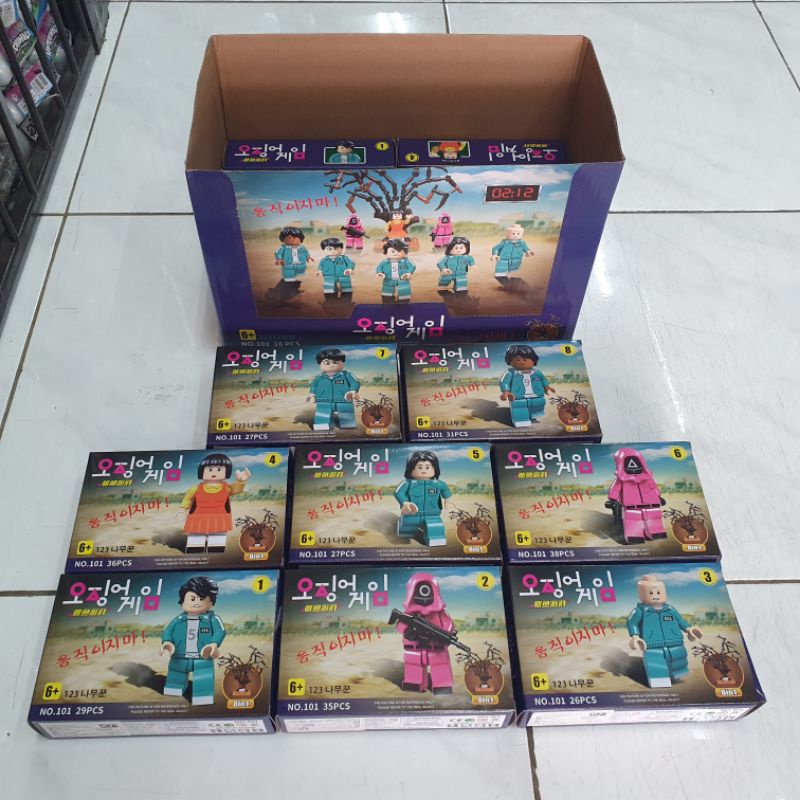 Jual brick 101 squid game 8in1 1box | Shopee Indonesia