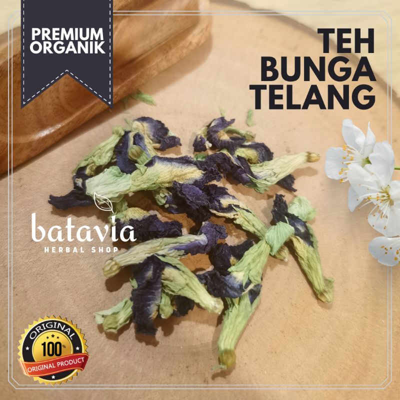 Jual Teh Bunga Telang Butterfly Pea Premium Flower Blue Tea | Shopee ...