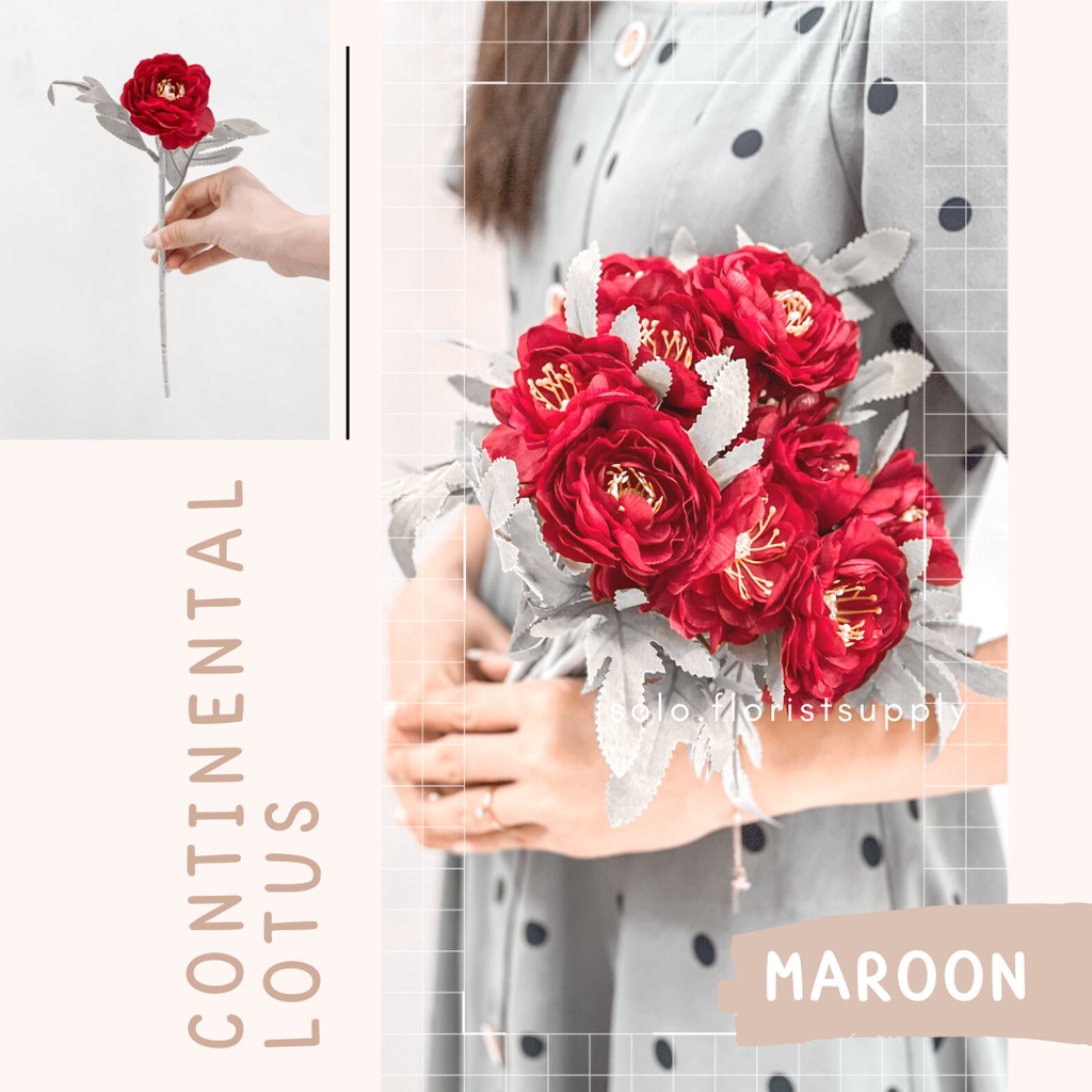 Jual CONTINENTAL LOTUS Bunga Lotus /Bunga Hias Artificial Tanpa Pot ...