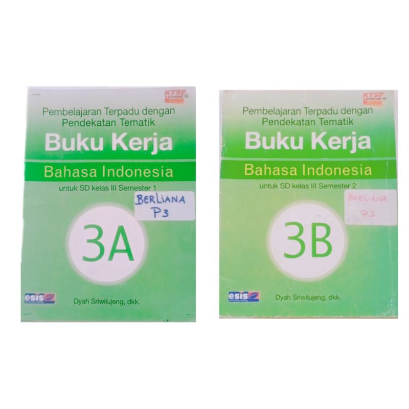 Jual BUKU KERJA BAHASA INDONESIA PENDEKATAN TEMATIK // KELAS 3 [3A / 3B ...