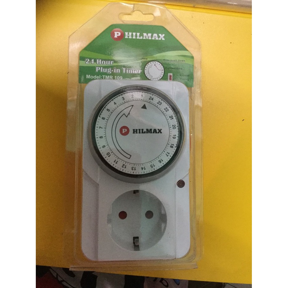 Jual Stop kontak Timer 24 jam philmax TMR109 24hours plug-in timer | Shopee Indonesia
