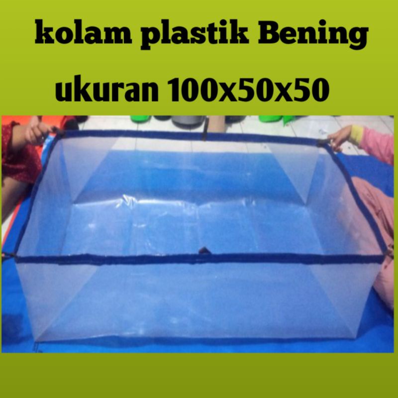 Jual kolam ikan plastik bening pE tebal 0,15 uk.100x50x50 | Shopee ...