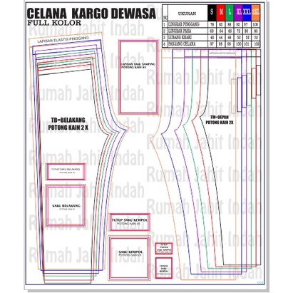 Jual Pola Jiplak Pola Celana Cargo Dewasa S-3XL | Shopee Indonesia