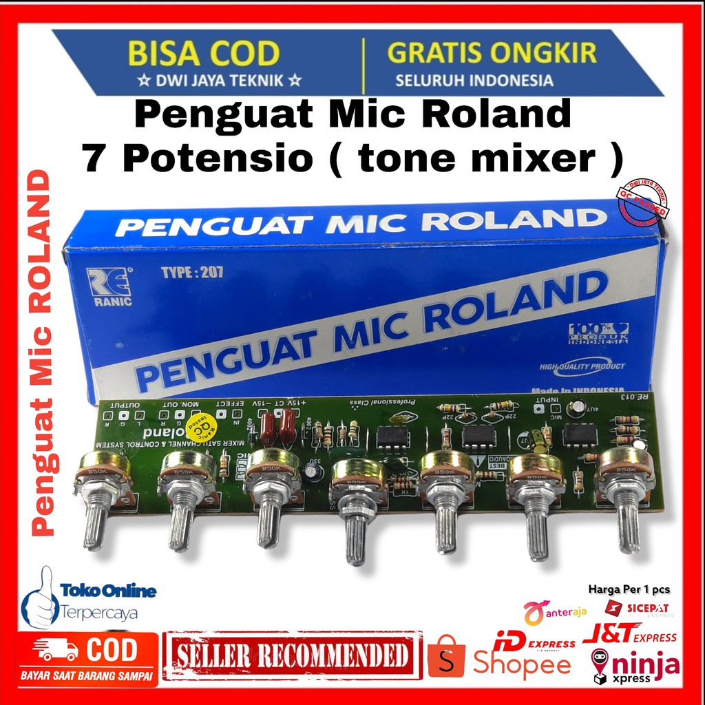 Jual Penguat Mic Roland 7 Potensio ( tone mixer ) | Shopee Indonesia