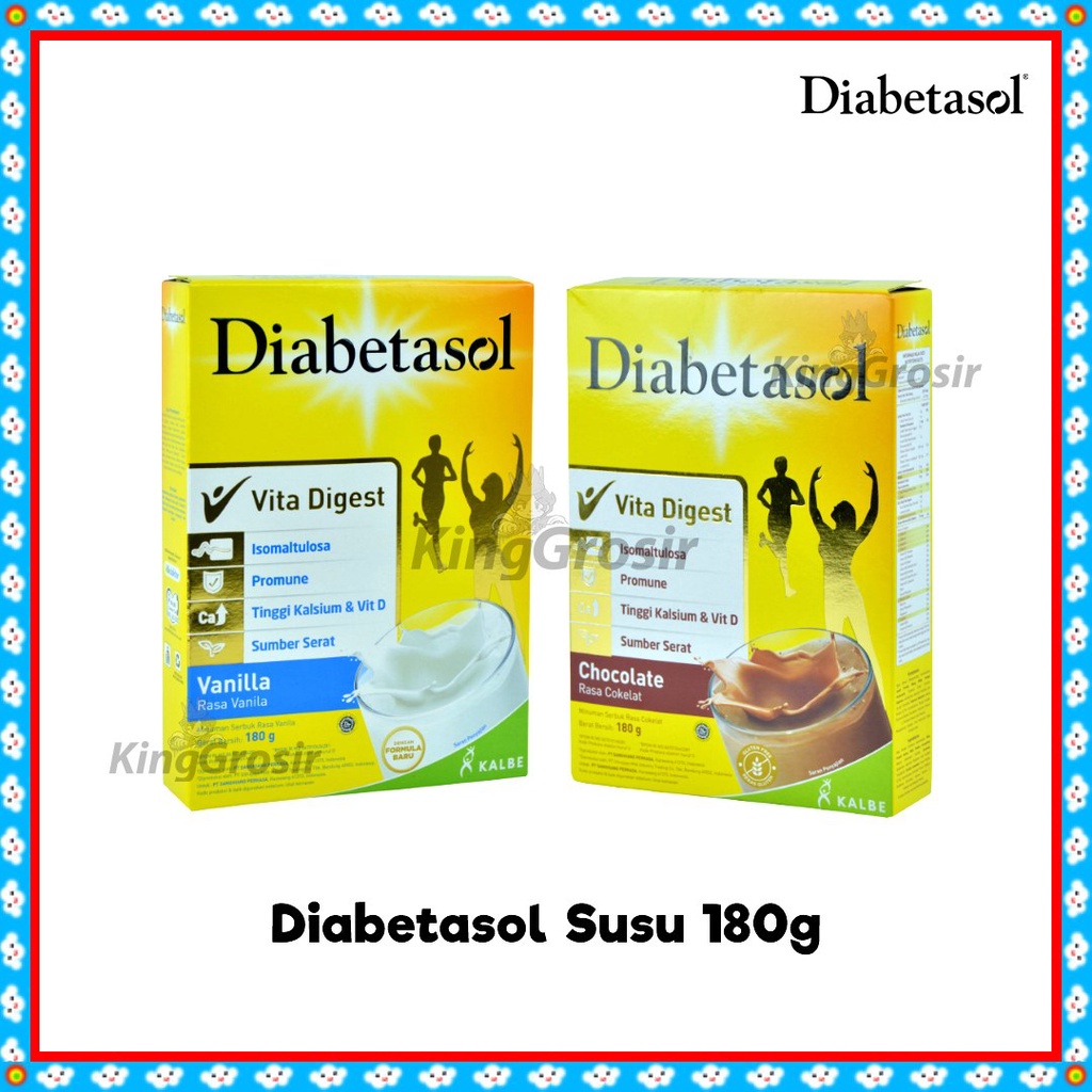 Jual Diabetasol Susu Diabetes Box 180gr ./ Susu Bubuk Untuk Penderita ...