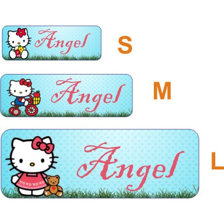 Jual STIKER LABEL NAMA WATERPROOF BASIC HELLO KITTY 1 | Shopee Indonesia