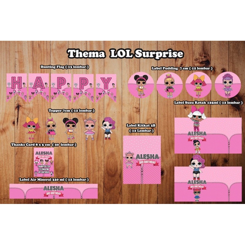 Jual Paket Printable Dessert Table / Label Ulang Tahun LOL Surprise ...