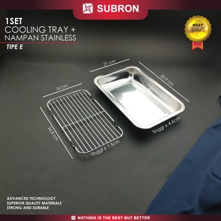 Jual SUBRON Cooling Tray SET Nampan 32x22 Stainless Tatakan Saringan ...