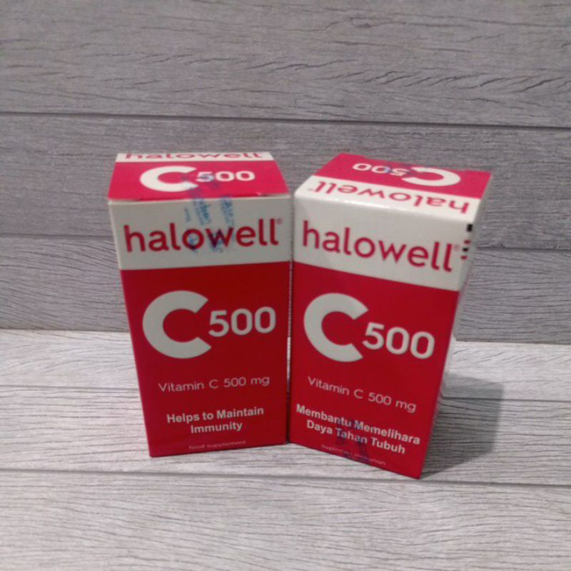 Jual Halowell C 500 | Vitamin C | Botol isi 30 tablet | Shopee Indonesia