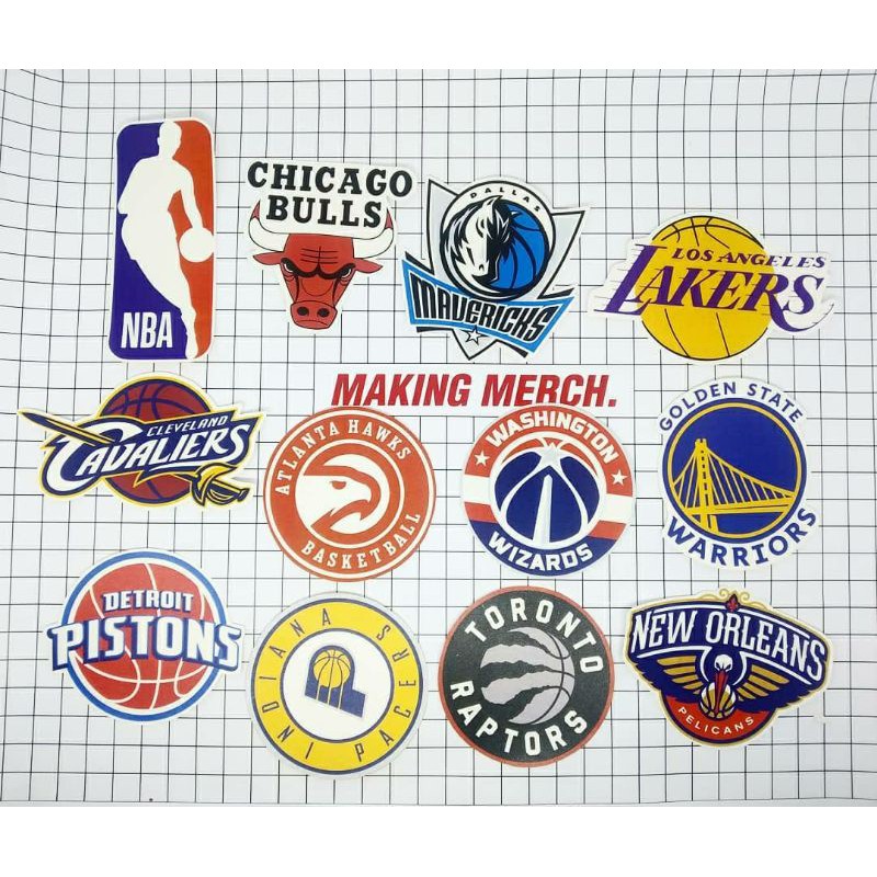 Jual Sticker Basketball Logo NBA Team | Shopee Indonesia