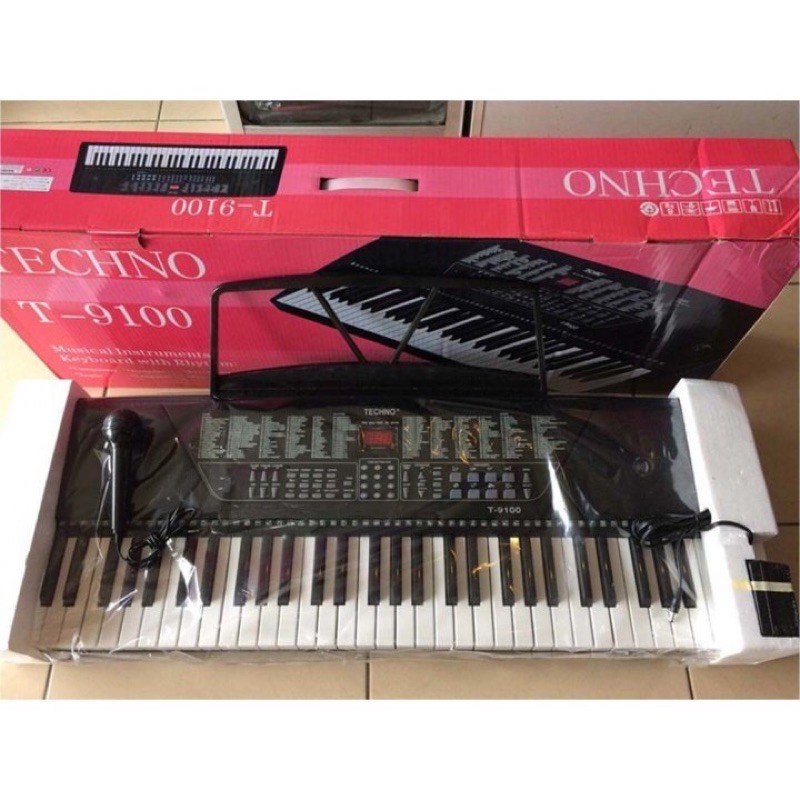 Jual Keyboard Musik Piano Listrik Techno T9100 ORIGINAL 61 Keys ...