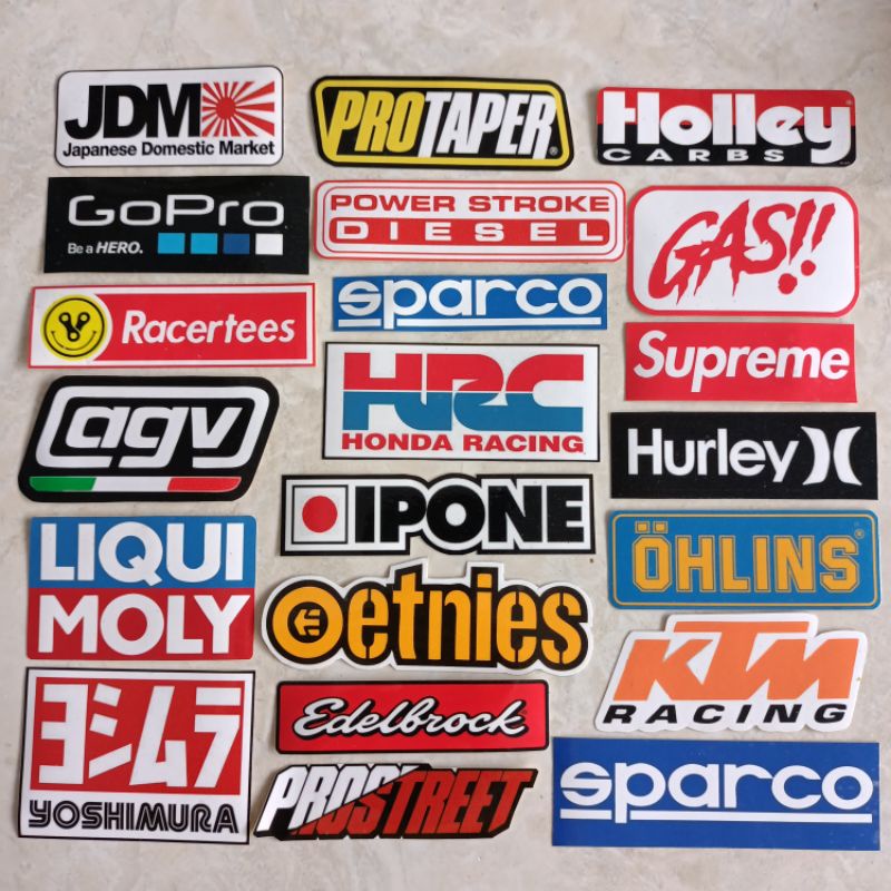 Jual Stiker motor/Stiker racing/- ADIDAS,HRC,SPARCO,IPHONE,OHLINS,RCB ...