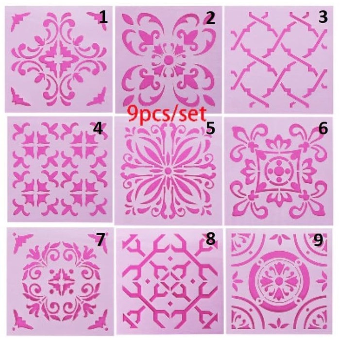 Jual Plastic Stencil - Stensil Dekorasi Motif_MANDALA05 | Shopee Indonesia