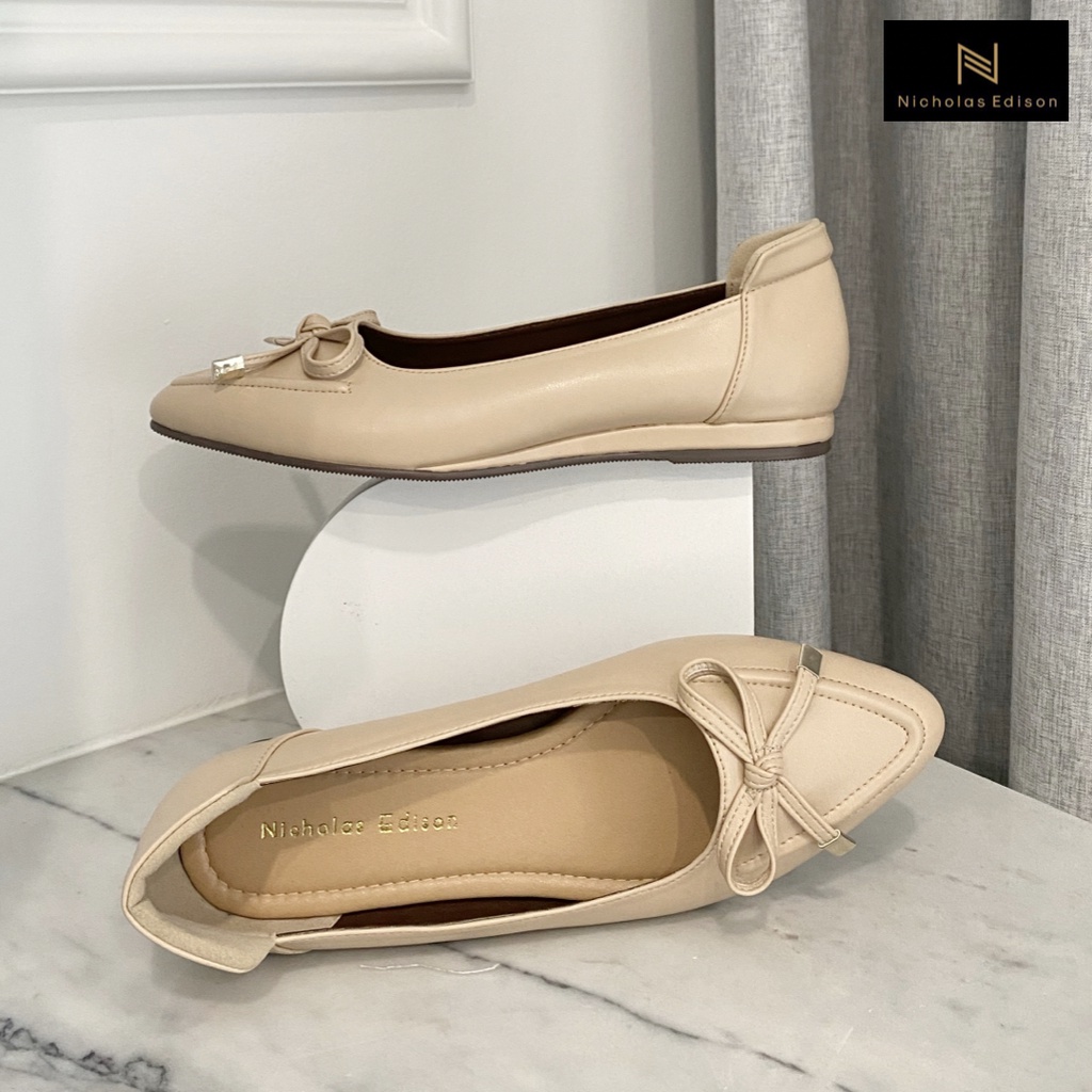 Jual Nicholas Edison Flat Ihza Beige Sepatu Ballerina Pita Terbaru ...
