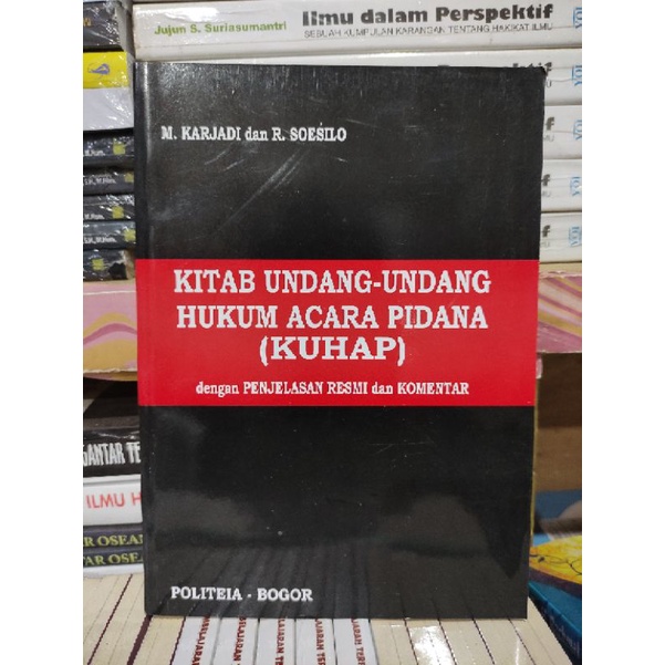 Jual Buku Kitab Undang - Undang Hukum Acara Pidana ( KUHAP) by Soesilo/Kardijo | Shopee Indonesia