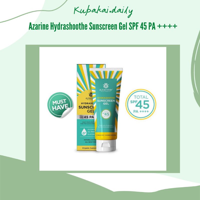 Jual Azarine Hydrasoothe Sunscreen Gel SPF 45 PA++++ | Shopee Indonesia