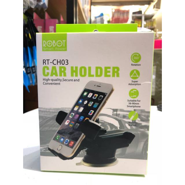 Jual ROBOT RT-CH03 360 Rotatable Car Stent Black Mount Holder Original ...