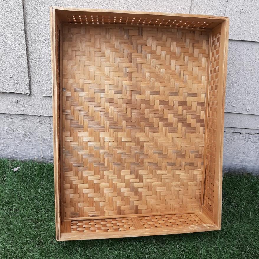Jual Tampah Besar Anyaman Bambu KOTAK kerajinan parcel home decor ...