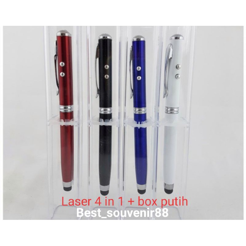 Jual Pen Pointer laser 4 in 1 / Pulpen 4 fungsi | Shopee Indonesia