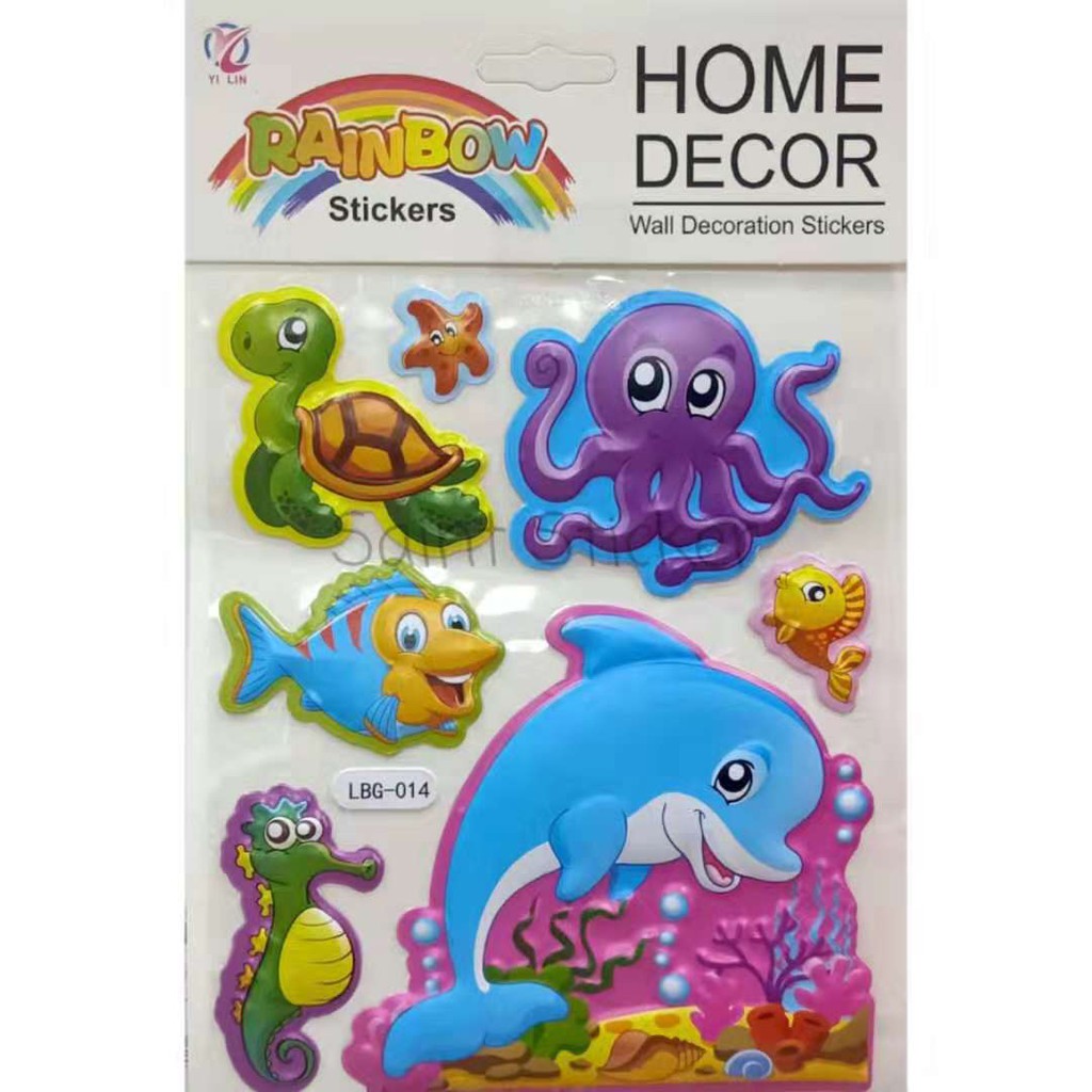Jual Wall Sticker Stiker Dinding Gambar Tempel Anak Karakter Ikan Sea ...