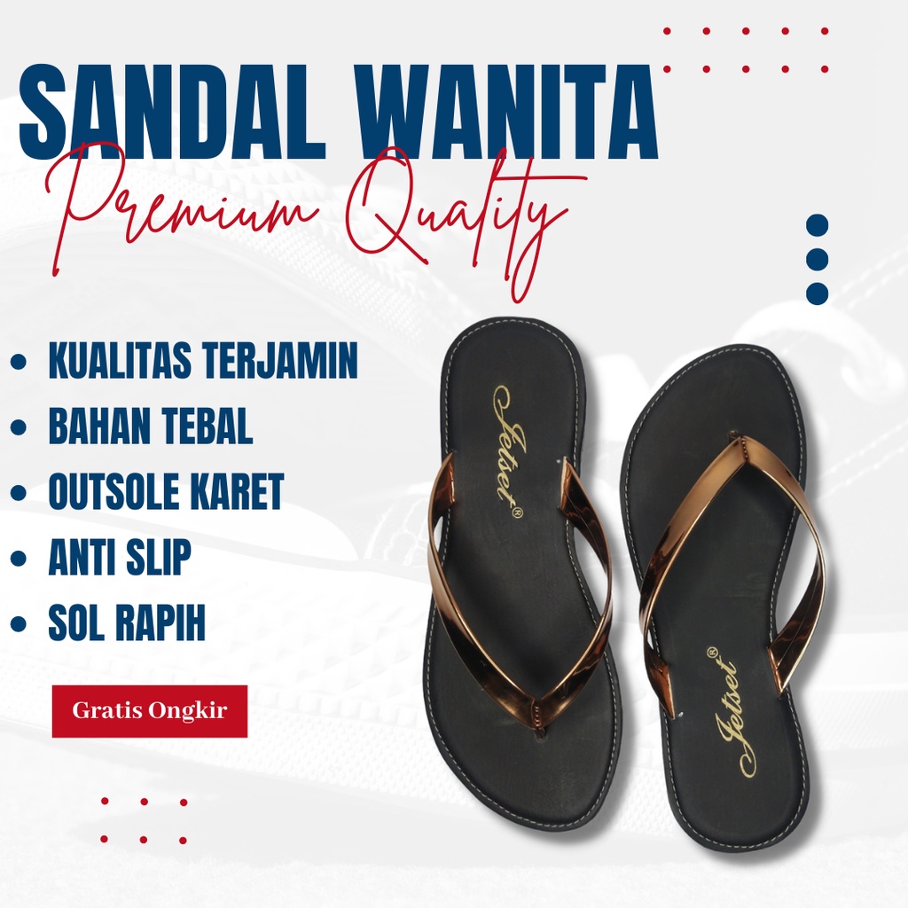 Jual JETSET1(1) - Sandal Sendal Wanita Cewek Cewe Perempuan Prempuan ...