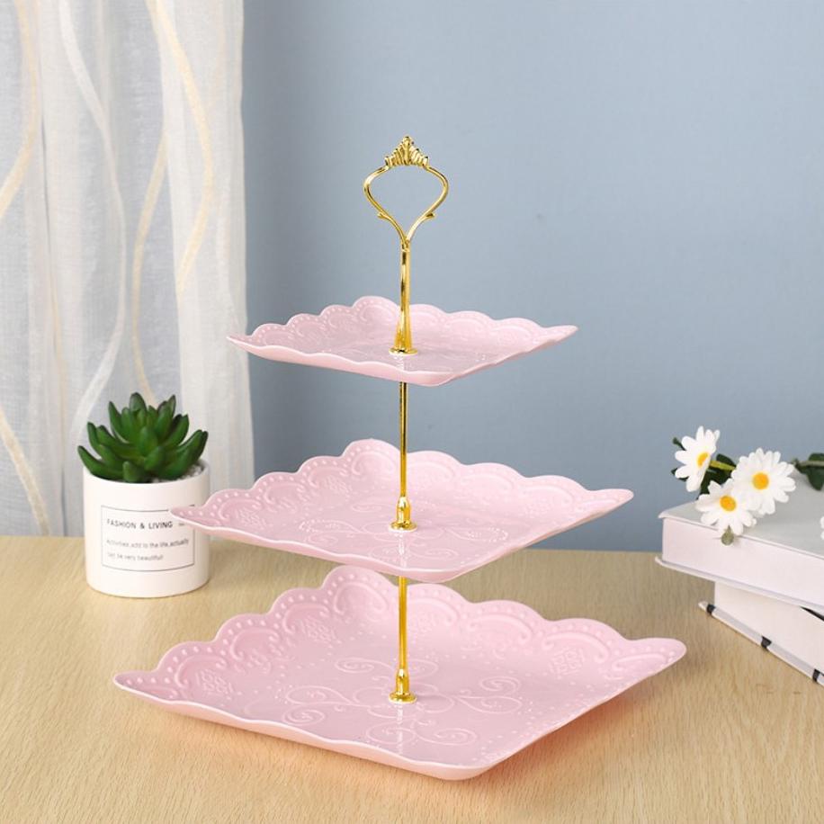 Jual Three Tier Dessert Tray / Rak Tempat Kue 3 Tingkat Piring Saji ...