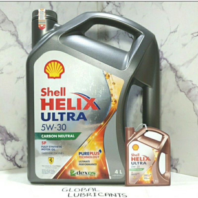 Jual NEW! Shell Helix ULTRA 5W-30 4 Liter SP/ Dexos 1/ Carbon Neutral ...