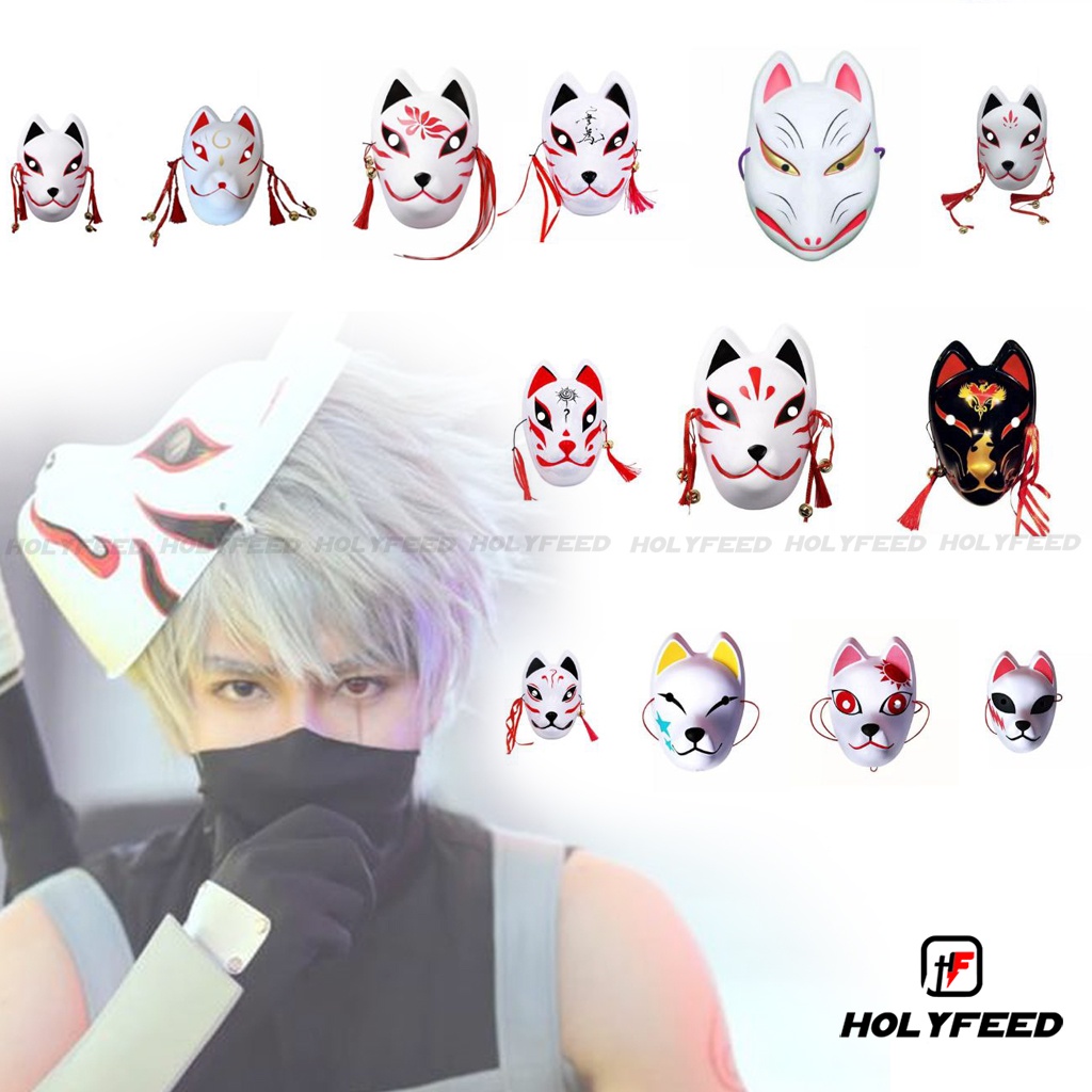 Jual Topeng Rubah Anbu Full Face Cosplay Ninja Kakashi Japan Anime Fox ...