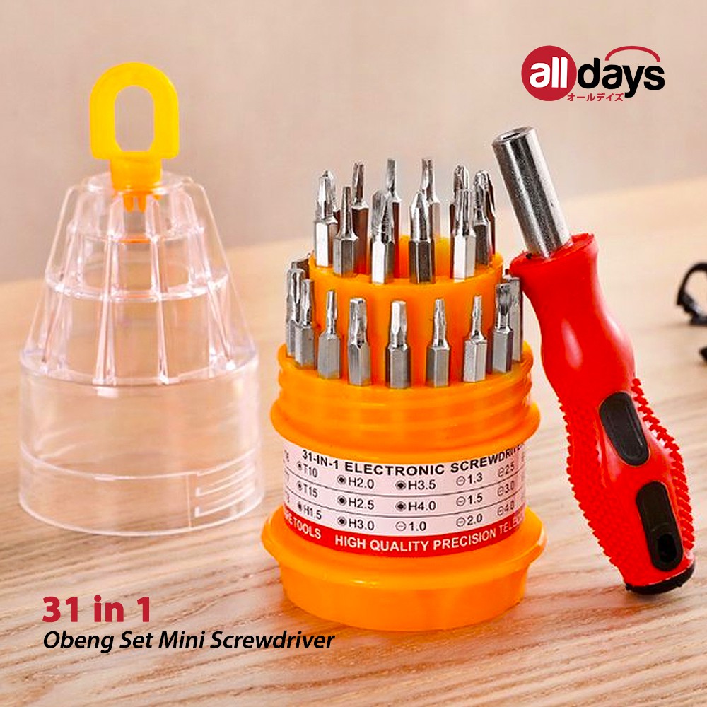 Jual Alldays 31 in 1 Obeng Set Mini Screwdriver Magnetic / Obeng Handphone / Obeng Multifungsi ...