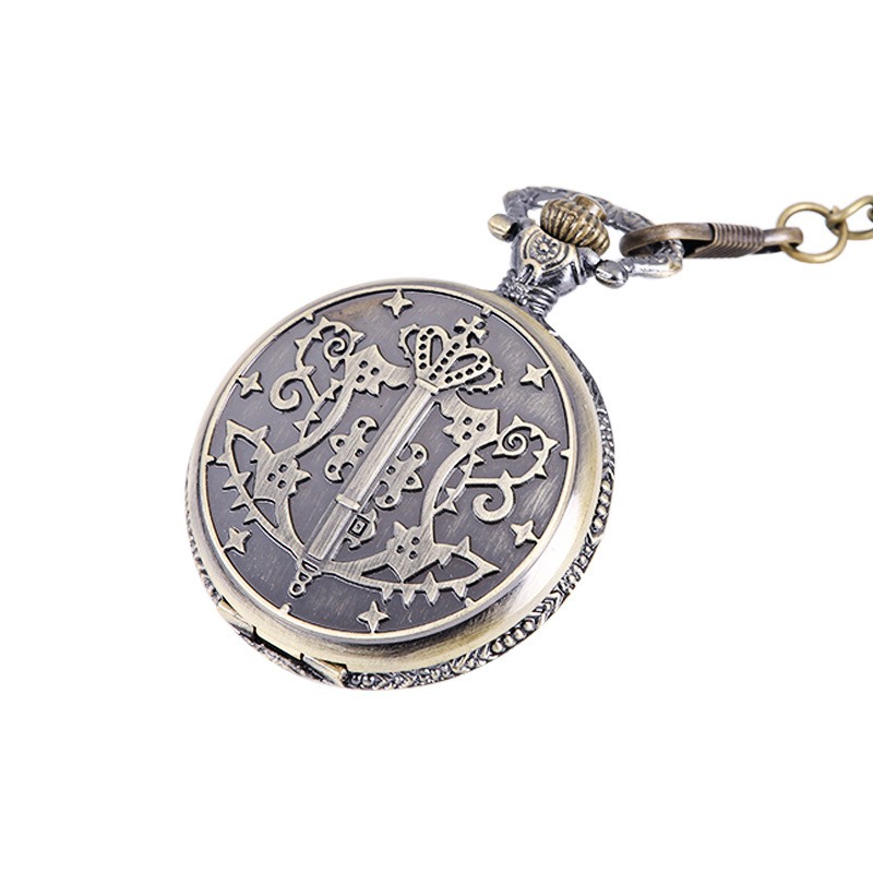 Jual SBPW sebastian michaelis black butler pocket watch anime jam saku ...